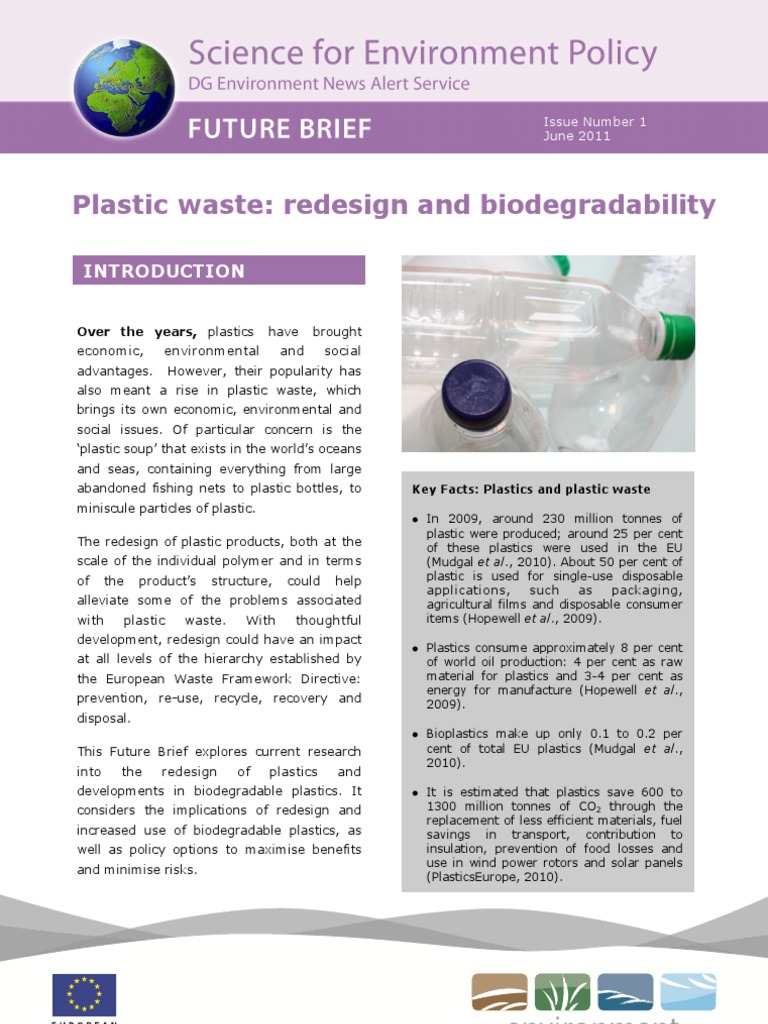 Plastic Waste: Redesign and Biodegradability: Over The Years, Plastics ...