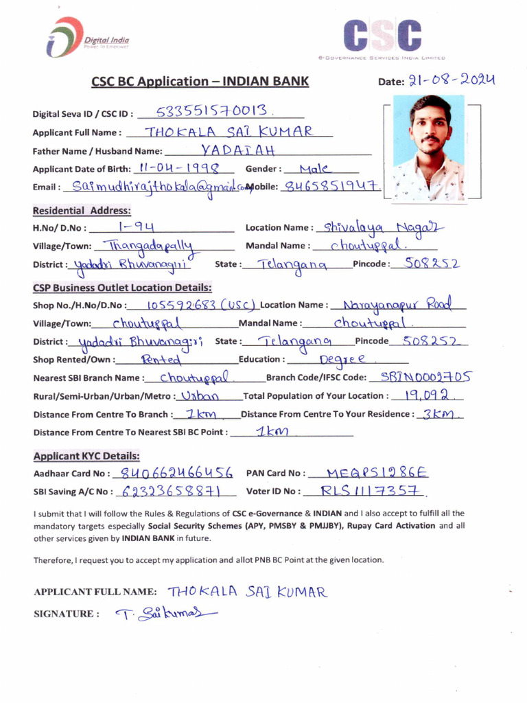 Indian Bank BC Point | PDF | Finance & Money Management | Credit
