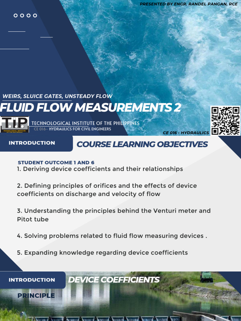 Ce 016 Fluid Flow Measurement Part 2 | PDF | Discharge (Hydrology) | Flow Measurement