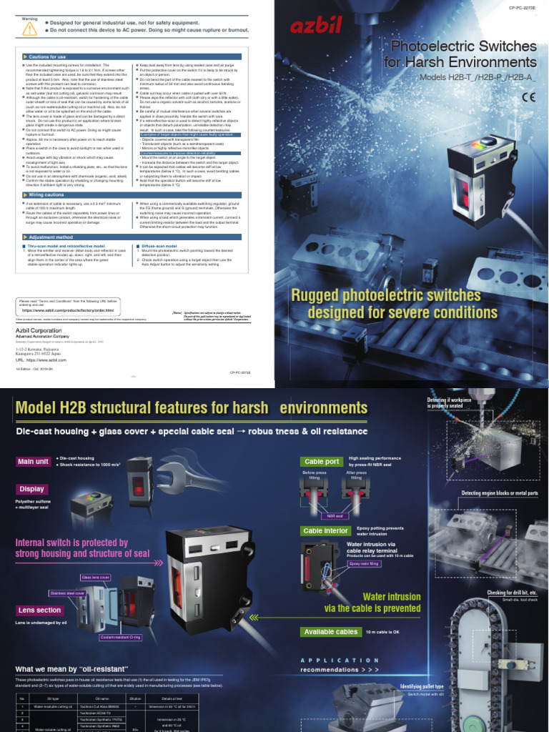Photoelectric Switches For Harsh Environments | PDF | Bipolar Junction ...