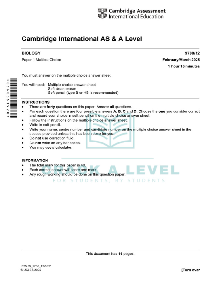 9700 m2025 qp1+ms | PDF