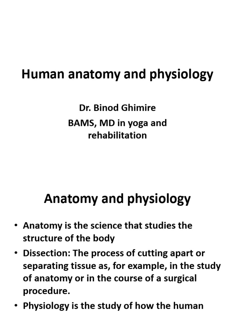 Human Anatomy Physiology Introduction | PDF | Prana | Religious ...