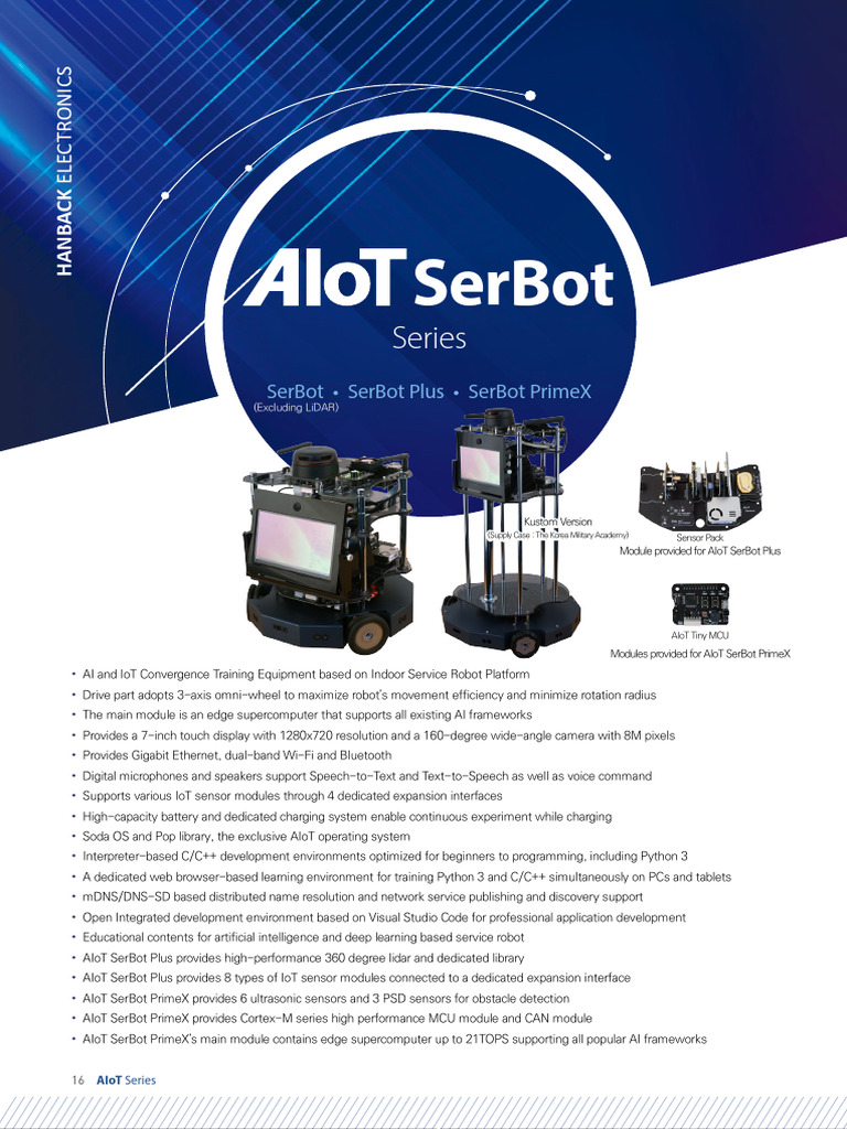 AIoT SerBot Series Overview | PDF | Internet Of Things | Artificial ...