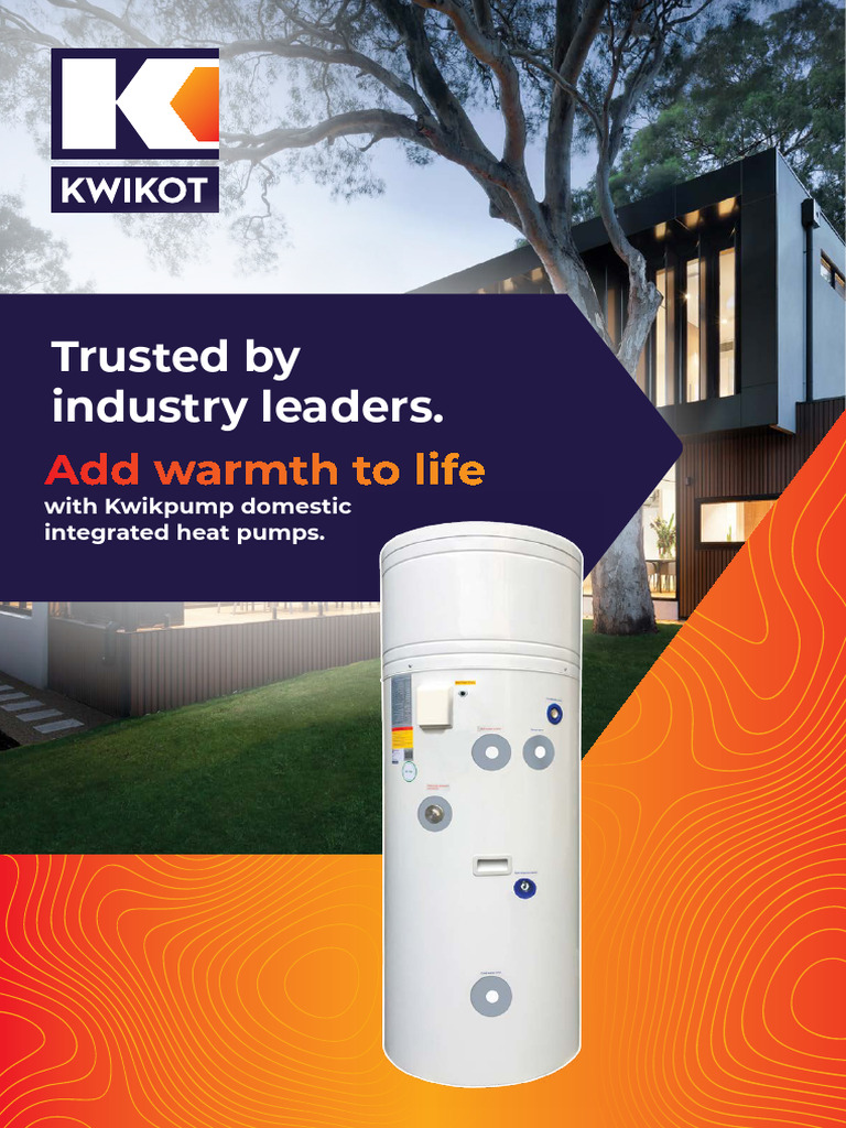 Kwikot Brochure Domestic Integrated Heat Pump | PDF | Heat Pump | Water ...