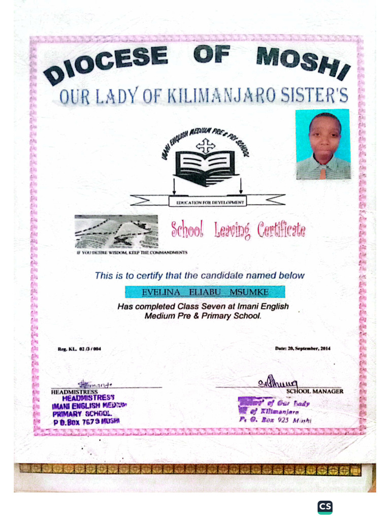 Primary Certificate | PDF