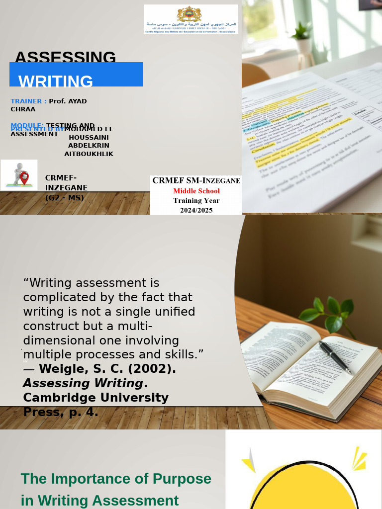 Introduction To Writing Assessment | PDF | Educational Assessment | Evaluation