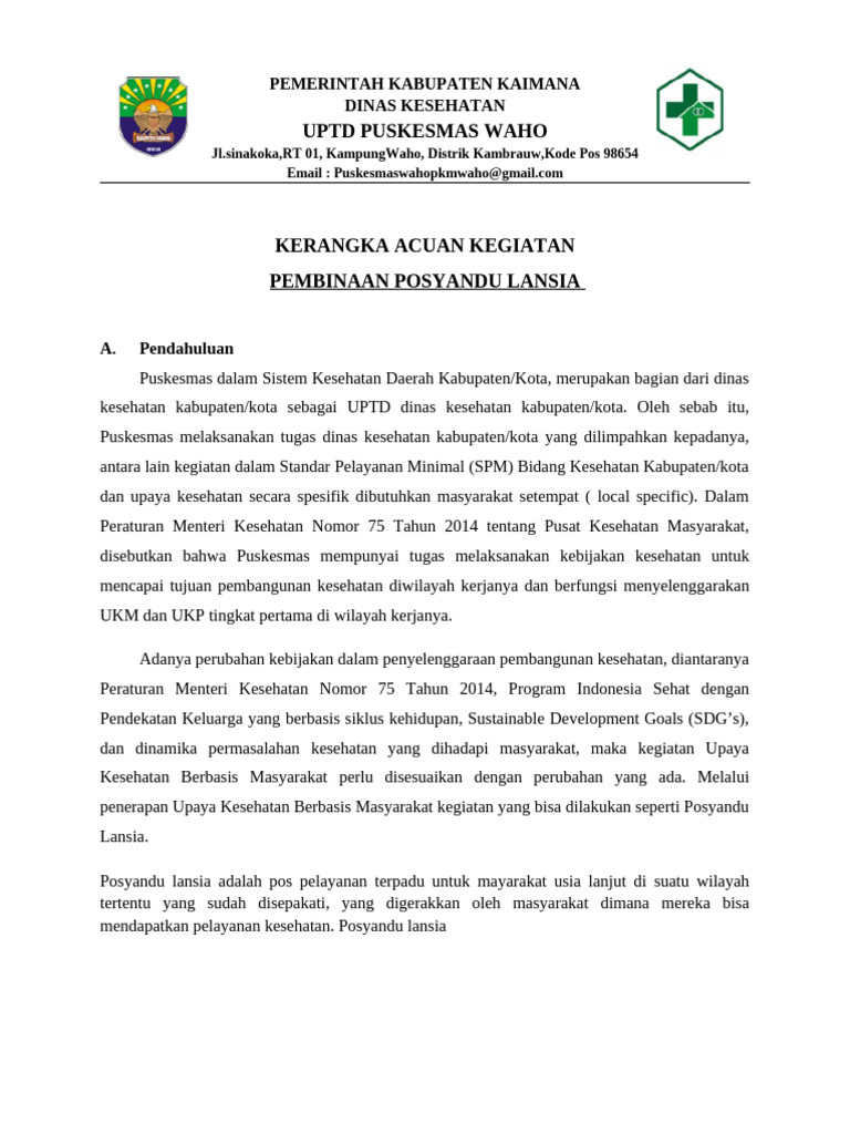 Kak Posyandu Lansia | PDF
