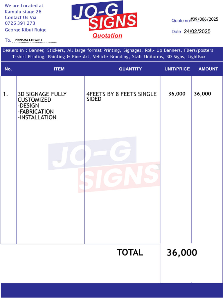 3d Quotation | PDF