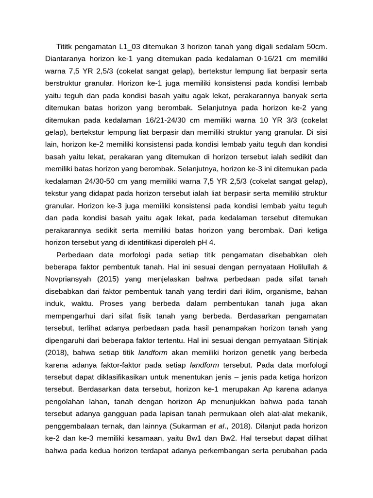 Titik 3 Morfo & Klasifikasi Tanah | PDF