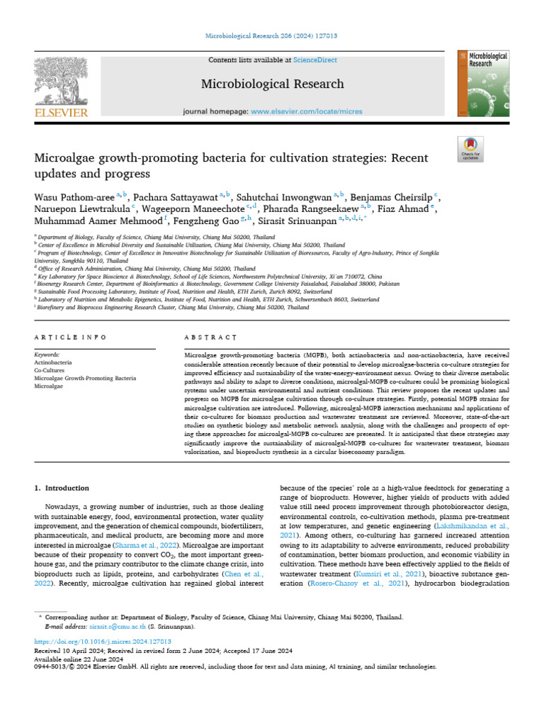 Microalgae Growth-Promoting Bacteria Insights | PDF | Bacteria | Plant ...