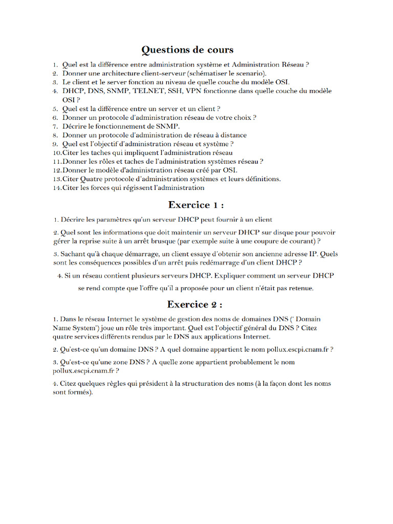 TD Admin Systemes Reseaux | PDF