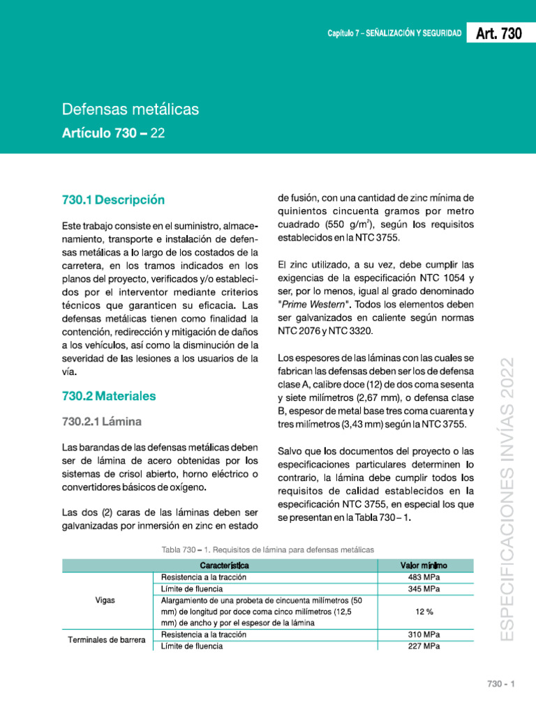 Norma Invias 2022 Defensas | PDF