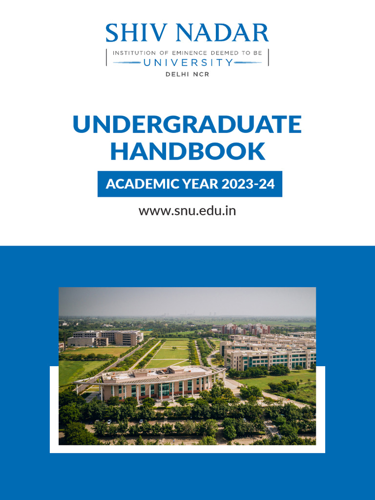 Shiv Nadar IoE Undergraduate Handbook 2023-24 | PDF | Undergraduate ...