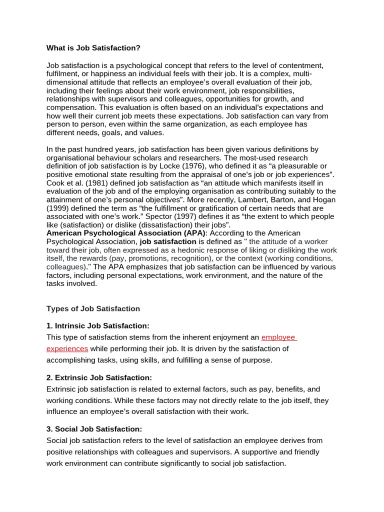 Introduction Job Satisfaction | PDF | Job Satisfaction | Motivational