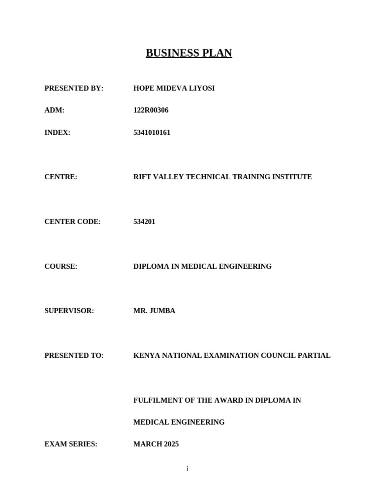 Hope Mideva Liyosi Executive Summary | PDF | Business