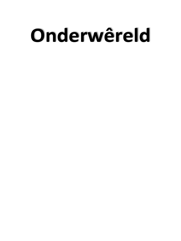 Onderwêreld | PDF