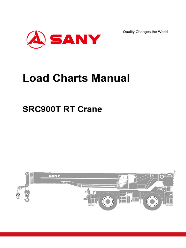 SRC900T RT Crane Load Charts Manual | PDF | Crane (Machine ...