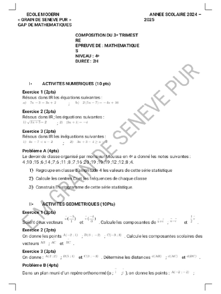 MATHS 4e 3e T - Phoenix | PDF