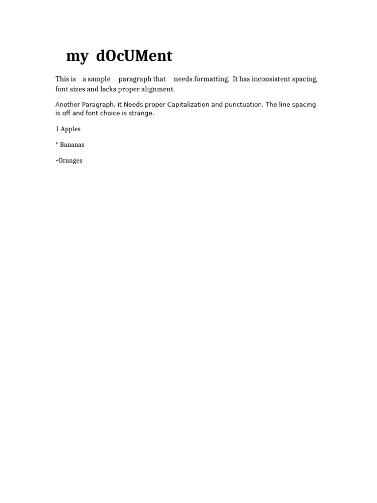 Messy Document Challenge | PDF