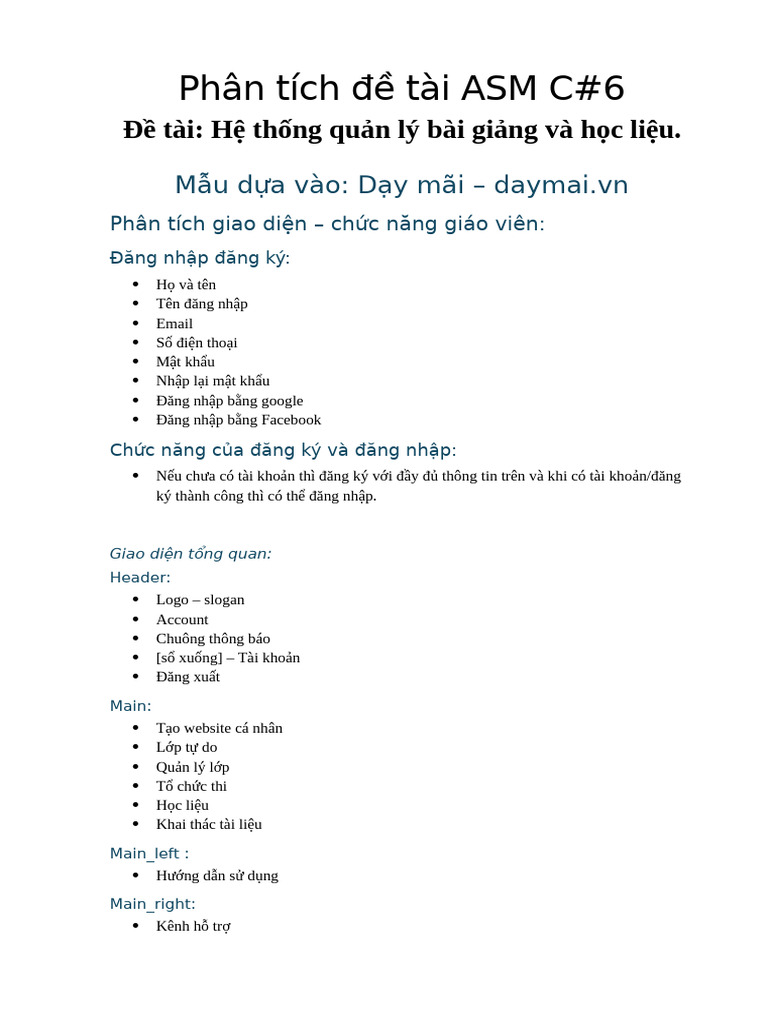Phân Tích Đề Tài ASM | PDF