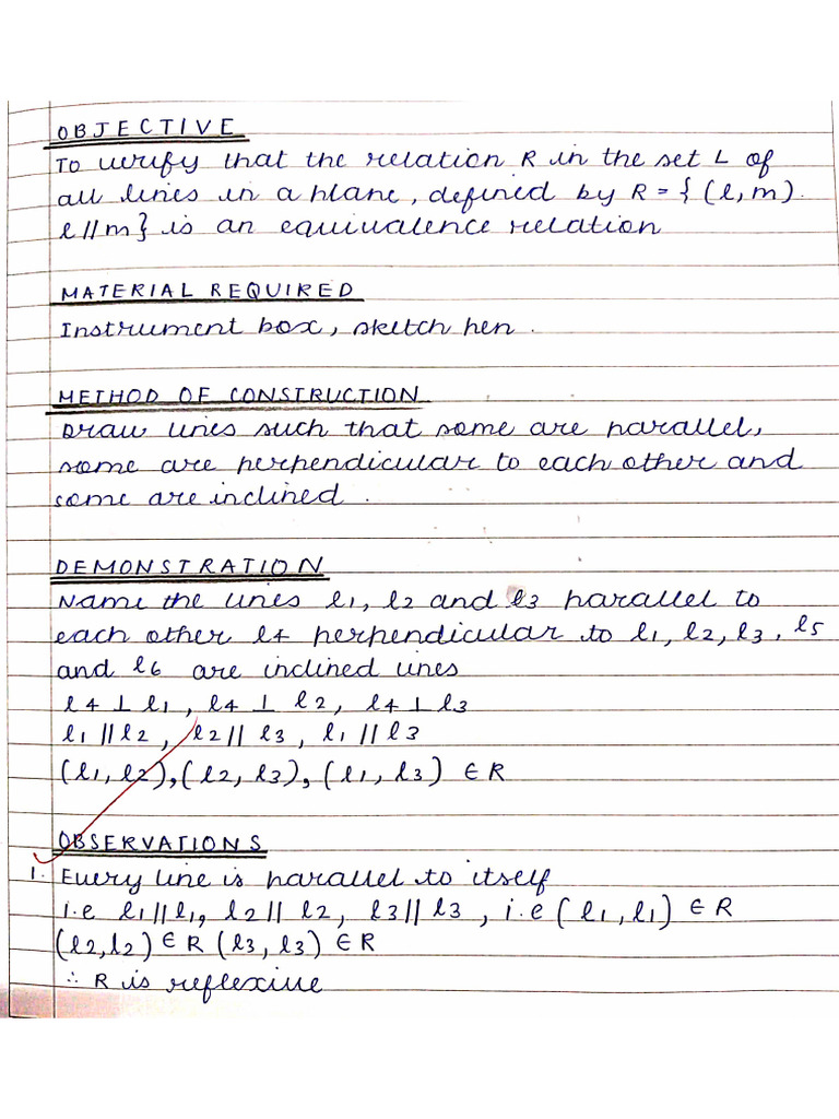 Maths Activity 5 Equivalence Relation | PDF