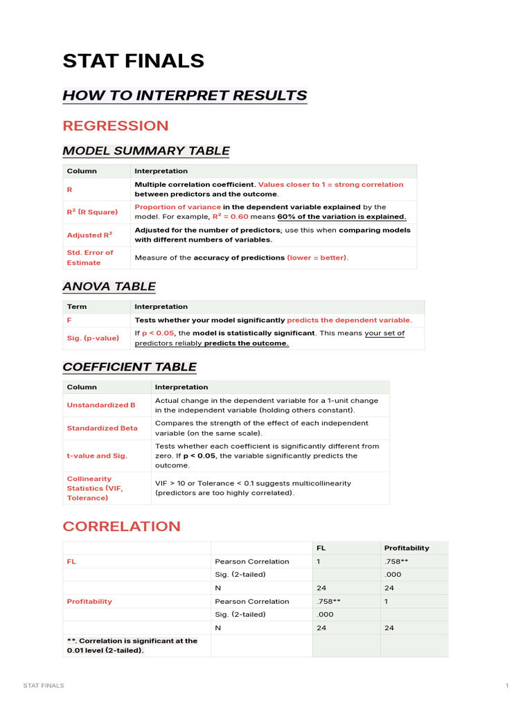 Interpreting Regression and ANOVA Results | PDF | Teaching Mathematics ...