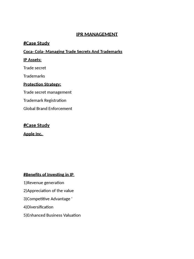 Ipr Management | PDF