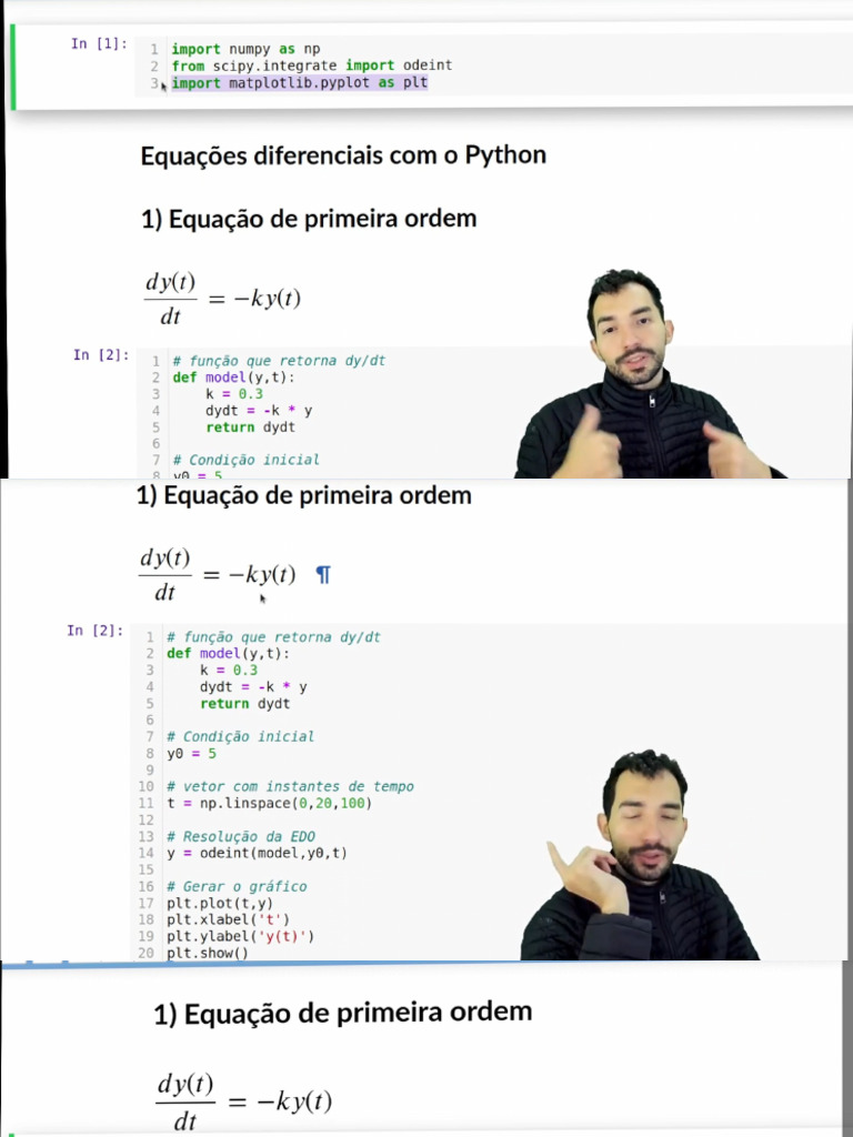 Script de Uma EDO Simples Python - Mavenda | PDF