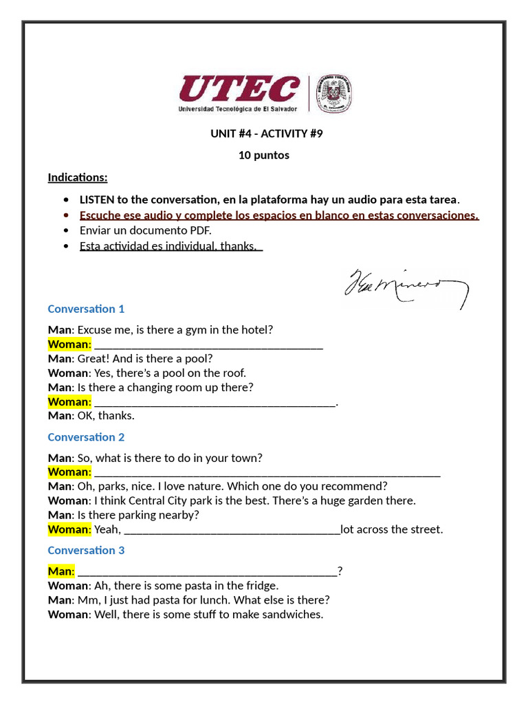 Unit #4 - Activity #9 | PDF