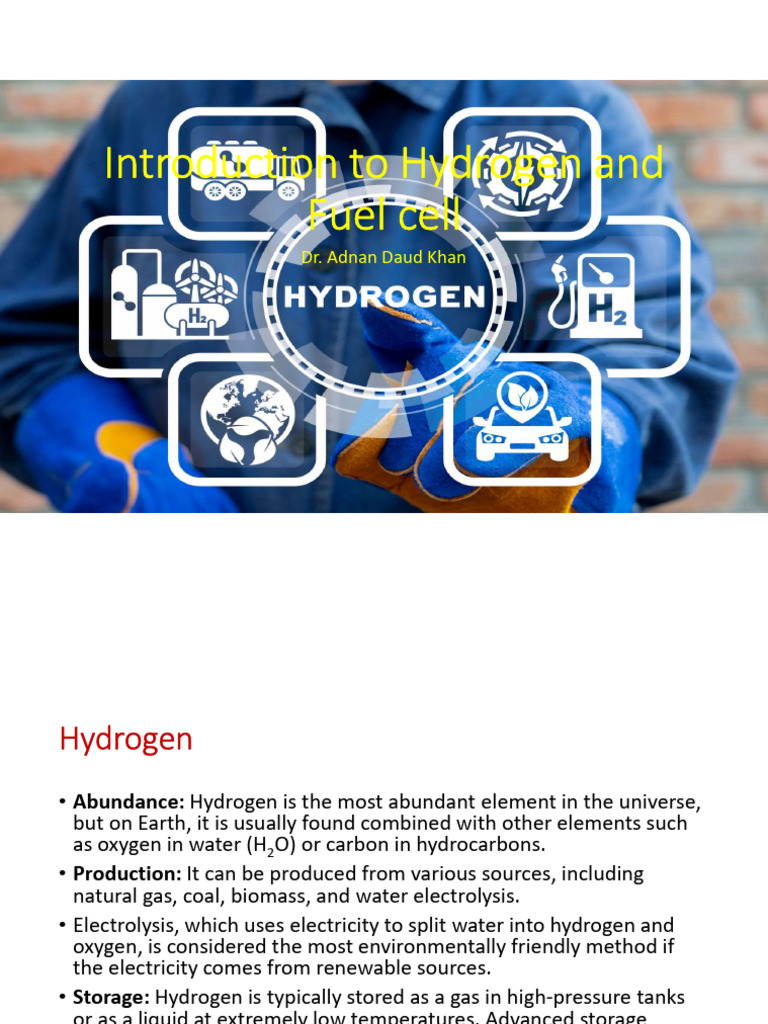 Lecture - 1 Introduction To Hydrogen and Fuel Cell | PDF | Fuel Cell ...