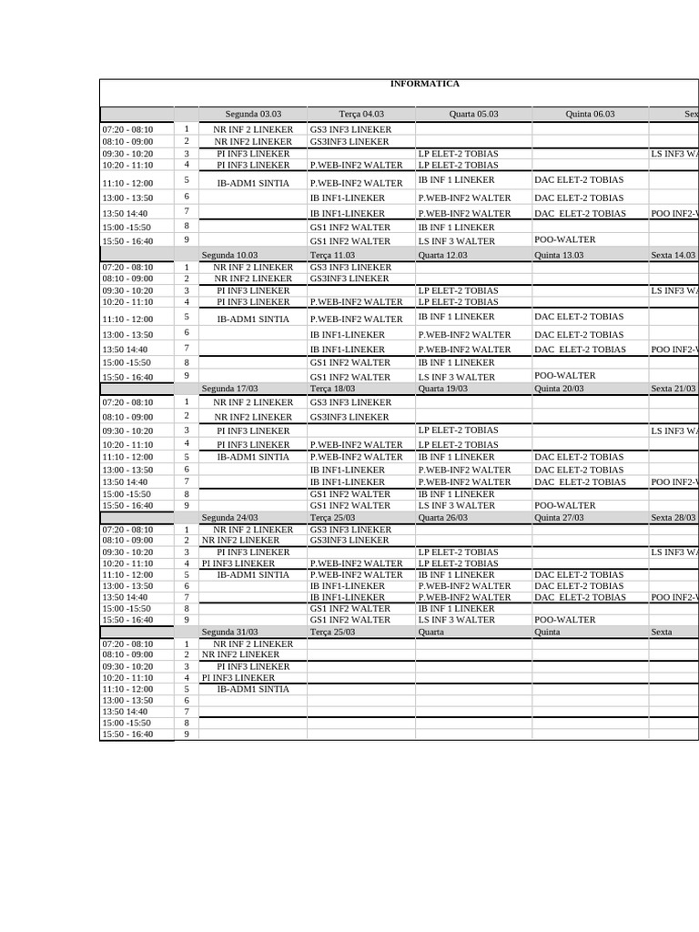 HORARIO Laboratorios | PDF