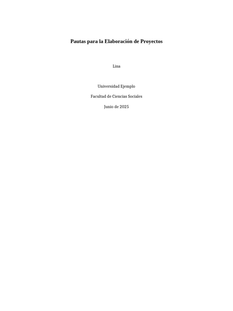 Pautas Elaboracion Proyectos Final APA | PDF | Planificación | Presupuesto
