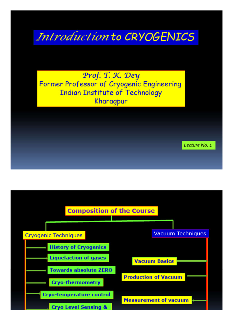 Introductiion To Cryo | PDF | Cryogenics | Superconductivity
