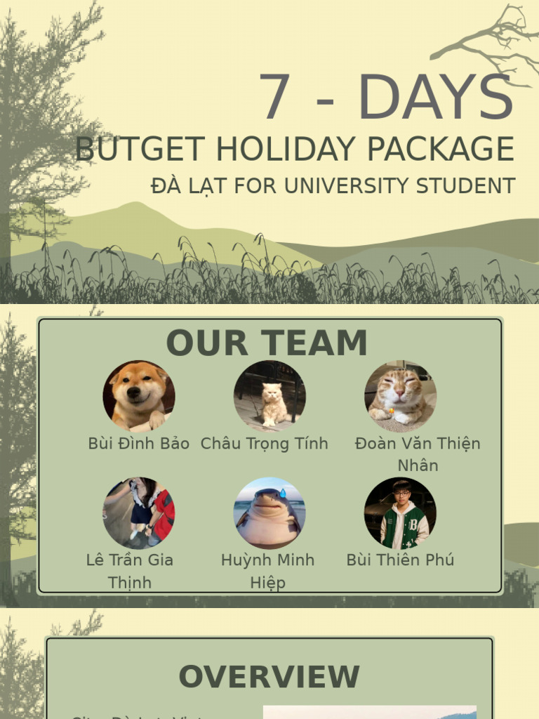 7-Days Butget Holiday Package Đà L T For University Student Topic 3 | PDF