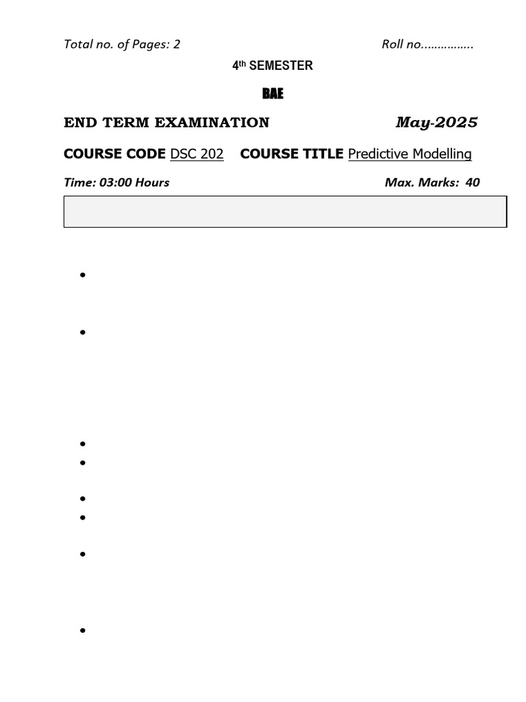 Predictive Modelling ETE | PDF | Coefficient Of Determination | Applied Mathematics