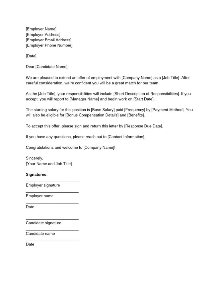 Google Job Offer Letter | PDF