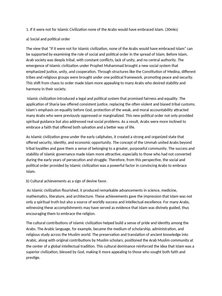 Islamic Civilization and Culture5 | PDF | Arabs | Muslim World