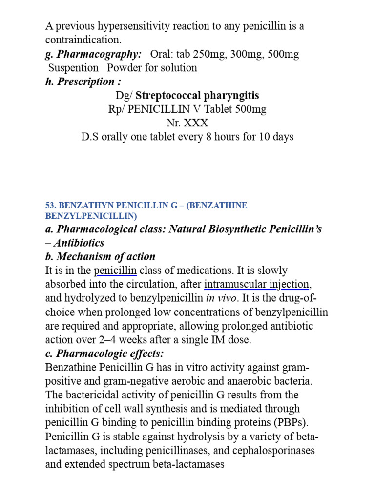 Pharmacology Drug Book Text | PDF | Penicillin | Beta Lactamase