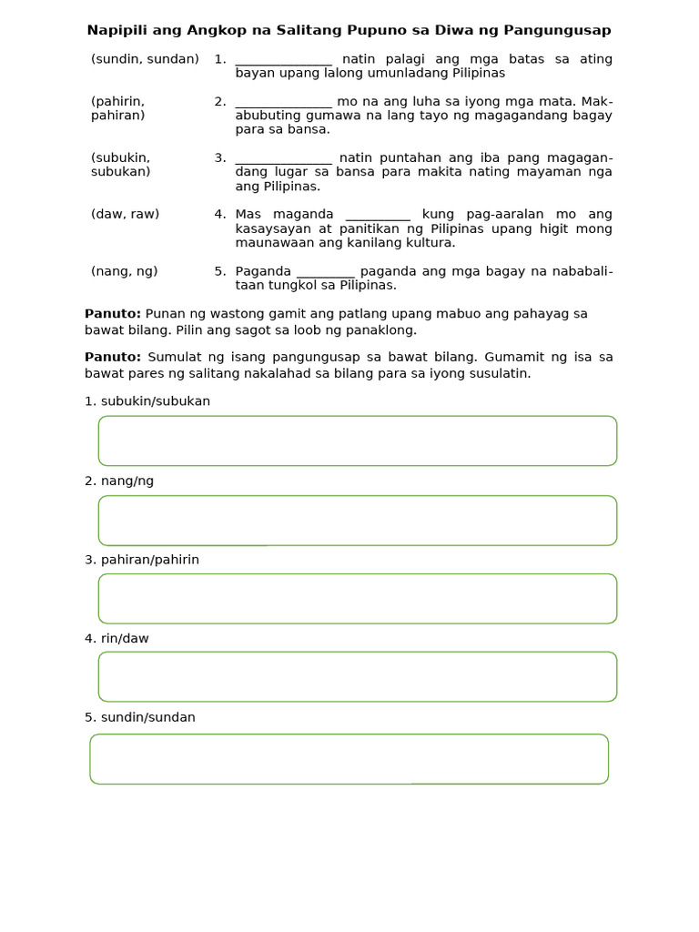 Wastong Gamit NG Salita | PDF