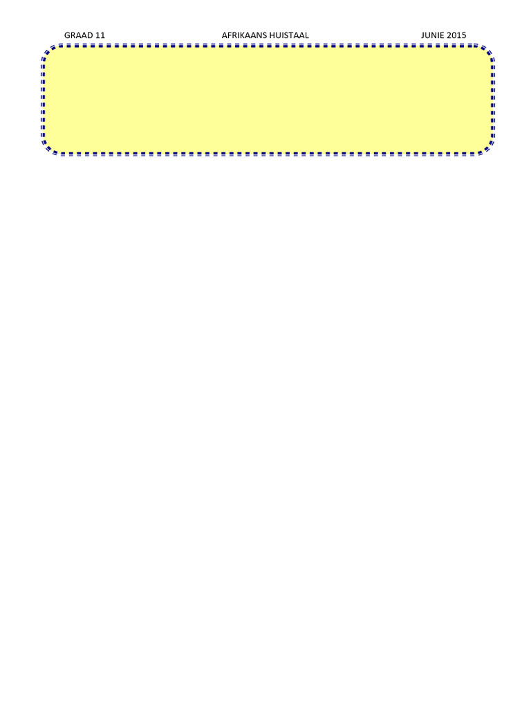 2015 AFRIKAANS HT V1 GR 11 Gauteng | PDF