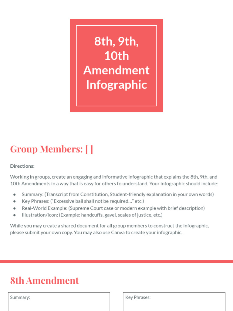 Savir Doodam - 8th, 9th, 10 Amendments Infographic | PDF