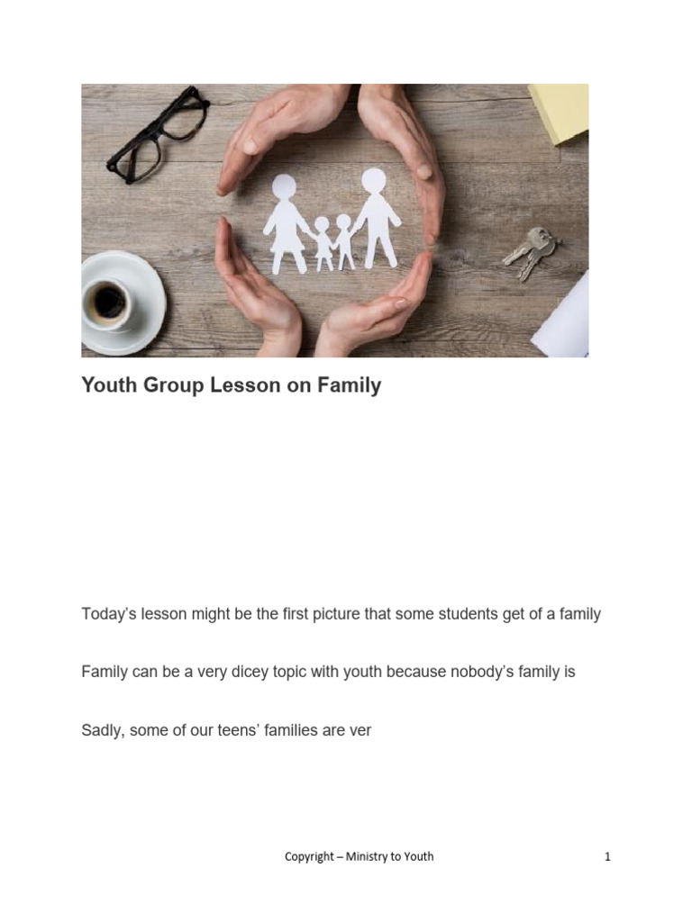 Youth Group Family Lesson Guide | PDF
