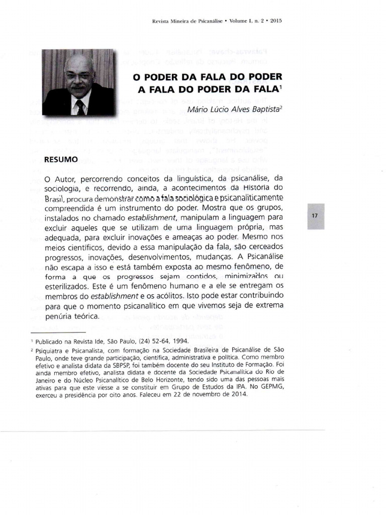 Mario Lucio A.B. - o Poder Da Fala Do Poder, A Fala Do Poder Da Fala ...