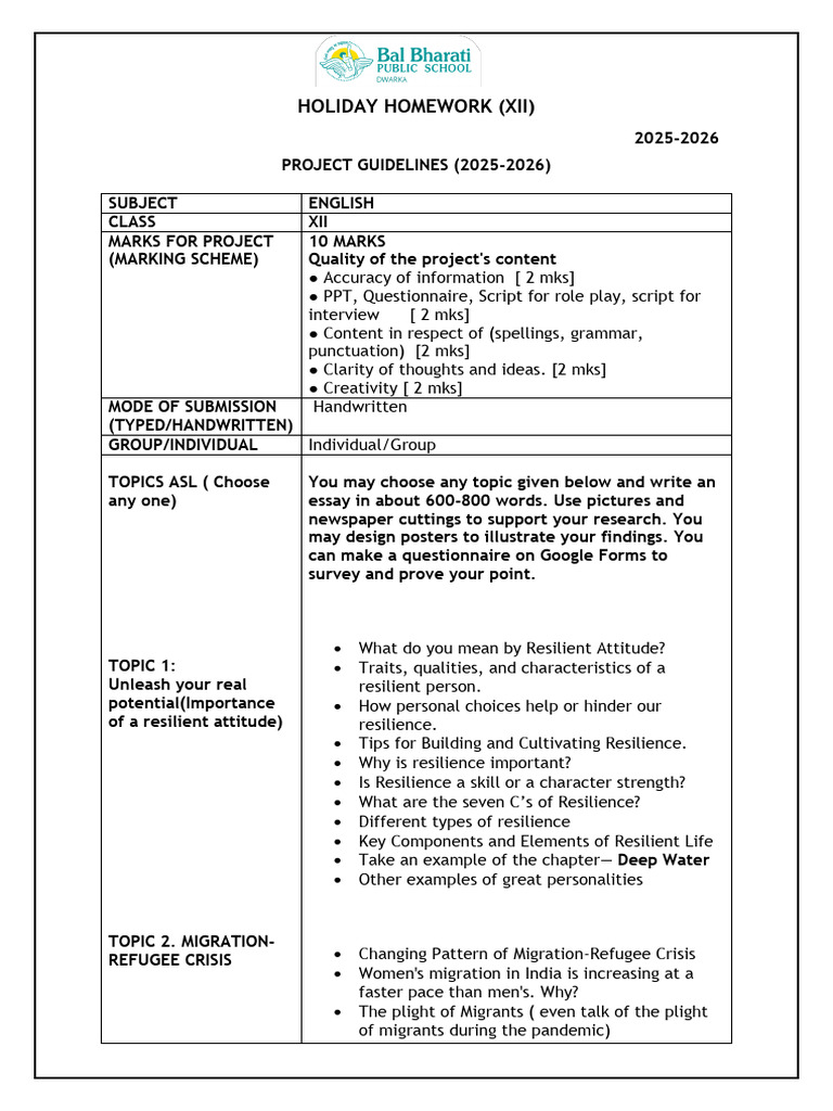 1 Bhavna-English-Holiday-Homework | PDF | Literacy | Recycling