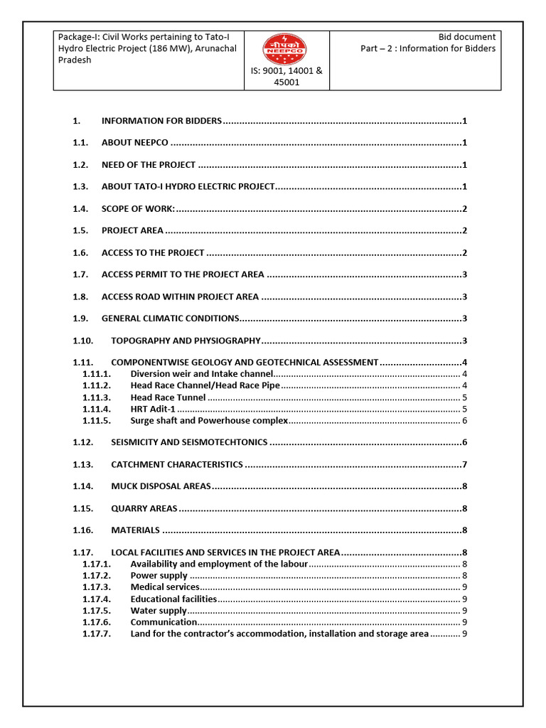 Annexure I & II Information About The Project | PDF | Drainage Basin | Hydroelectricity