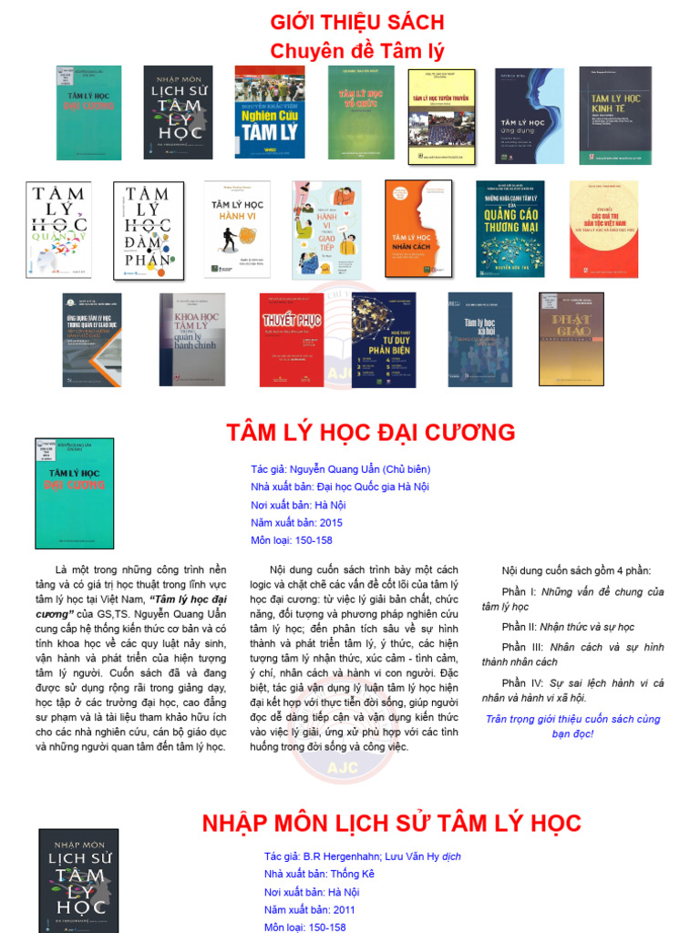 Gioi Thieu Sach 22025 Chuyen de Tam Ly | PDF