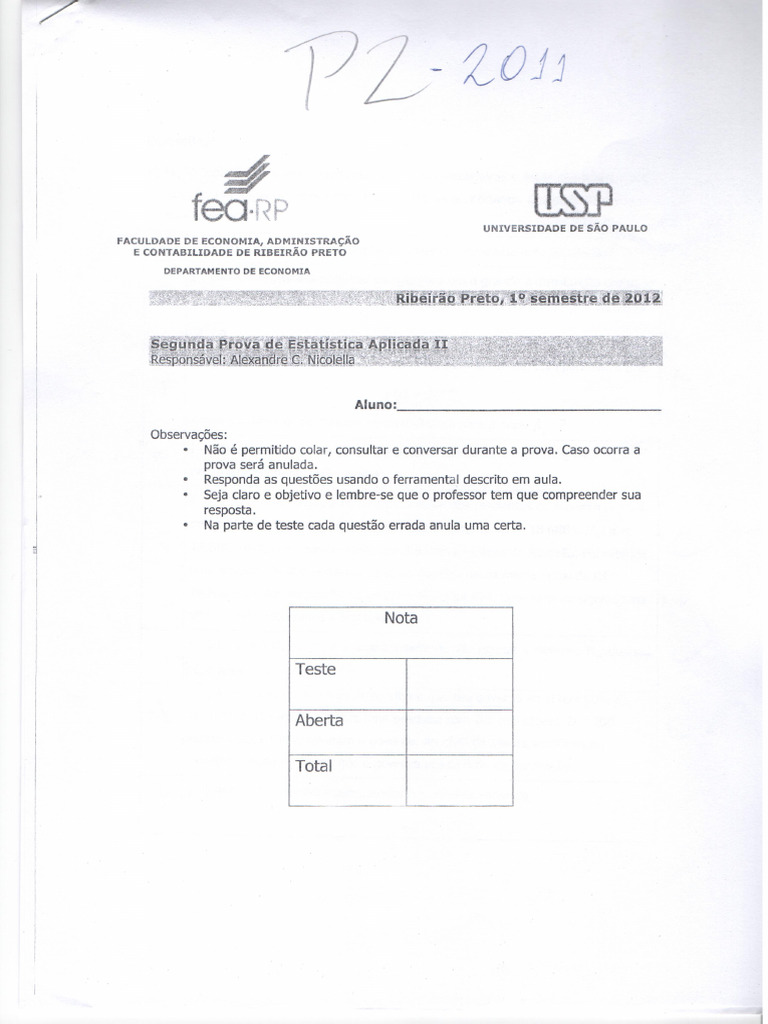 p2 Prob II 2011 | PDF