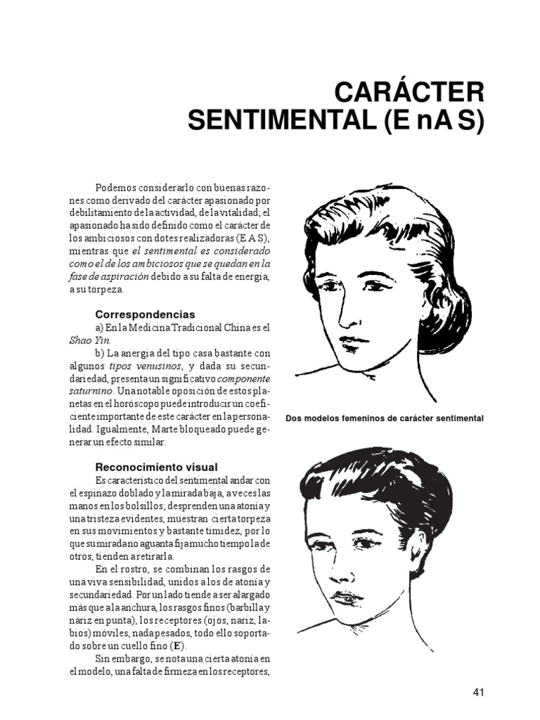 Características del Carácter Sentimental | PDF | Riñón | Hueso