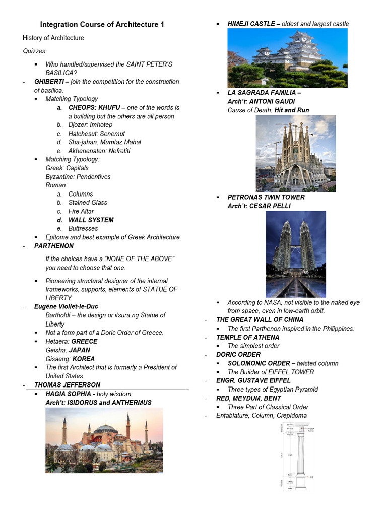 Architecture Integration Course Overview | PDF | Column | Architectural ...