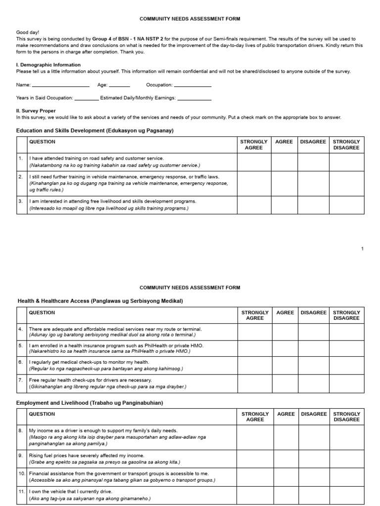 CNA Form Public Transportation | PDF | Transport | Land Transport